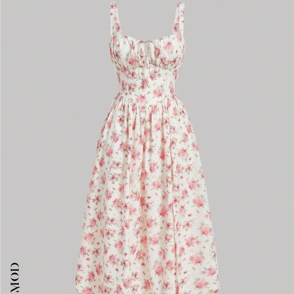 SHEIN | Dresses | Vintage Cottage Core Midi Corset Dress | Poshmark